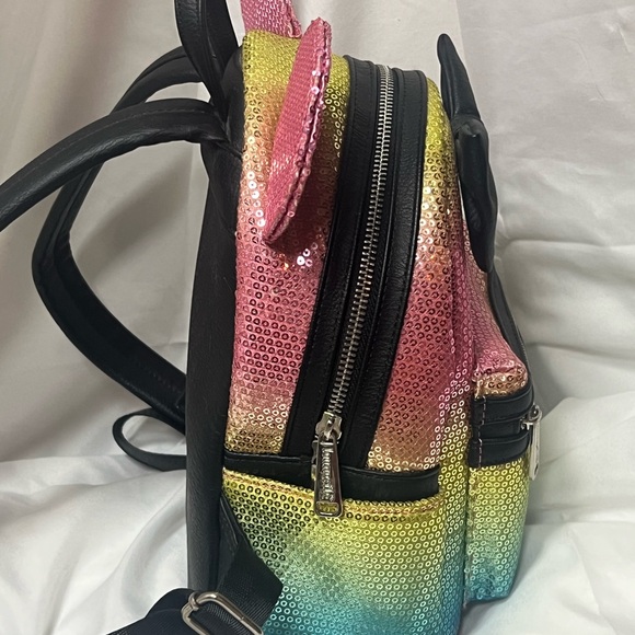 Disney | Bags | Disney Pink And Yellow Sequin Mini Backpack | Poshmark
